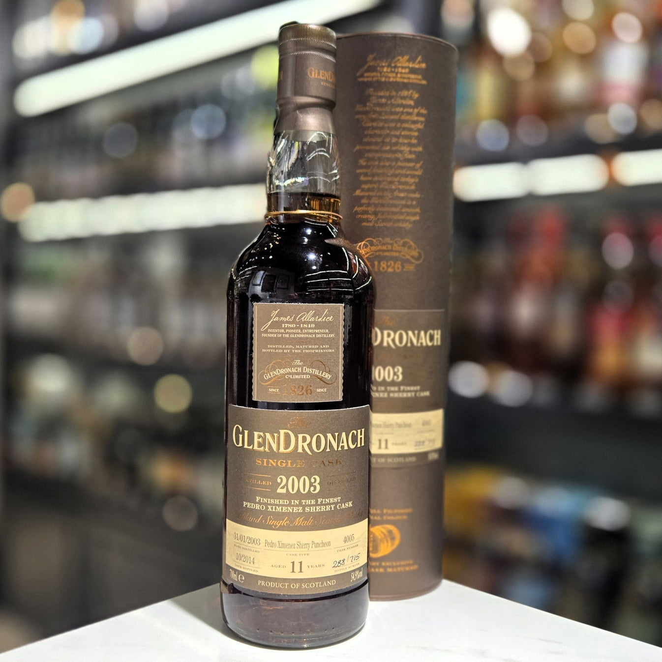 GlenDronach 11 Year Old 2003-2014 PX Sherry Puncheon (Cask #4005) Sing ...