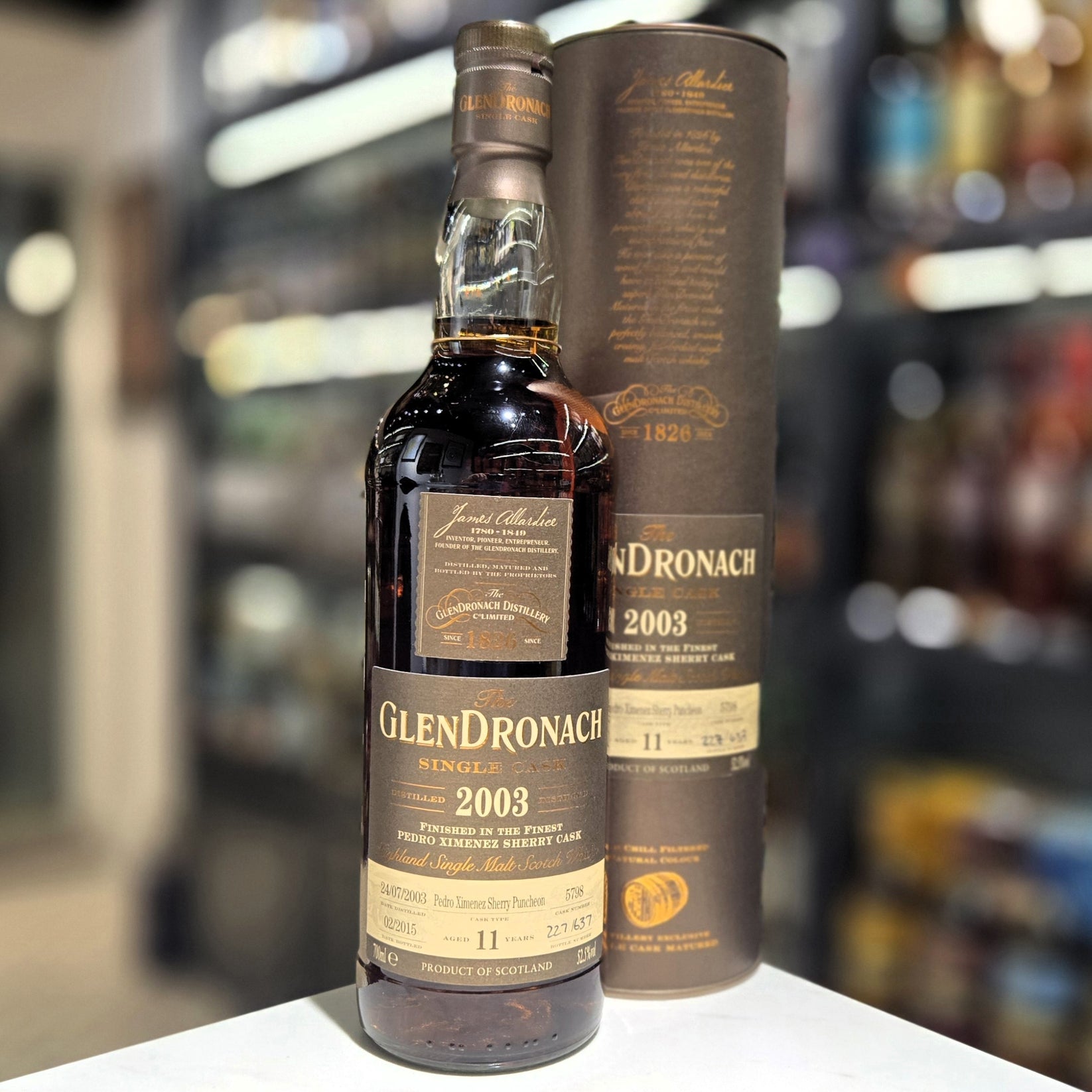 GlenDronach 11 Year Old 2003-2015 PX Sherry Puncheon (Cask #5798) Sing ...